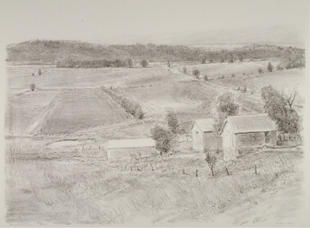 Robert Sudlow – Tonganoxie Farm, 1991 – The Lawrence Lithography ...